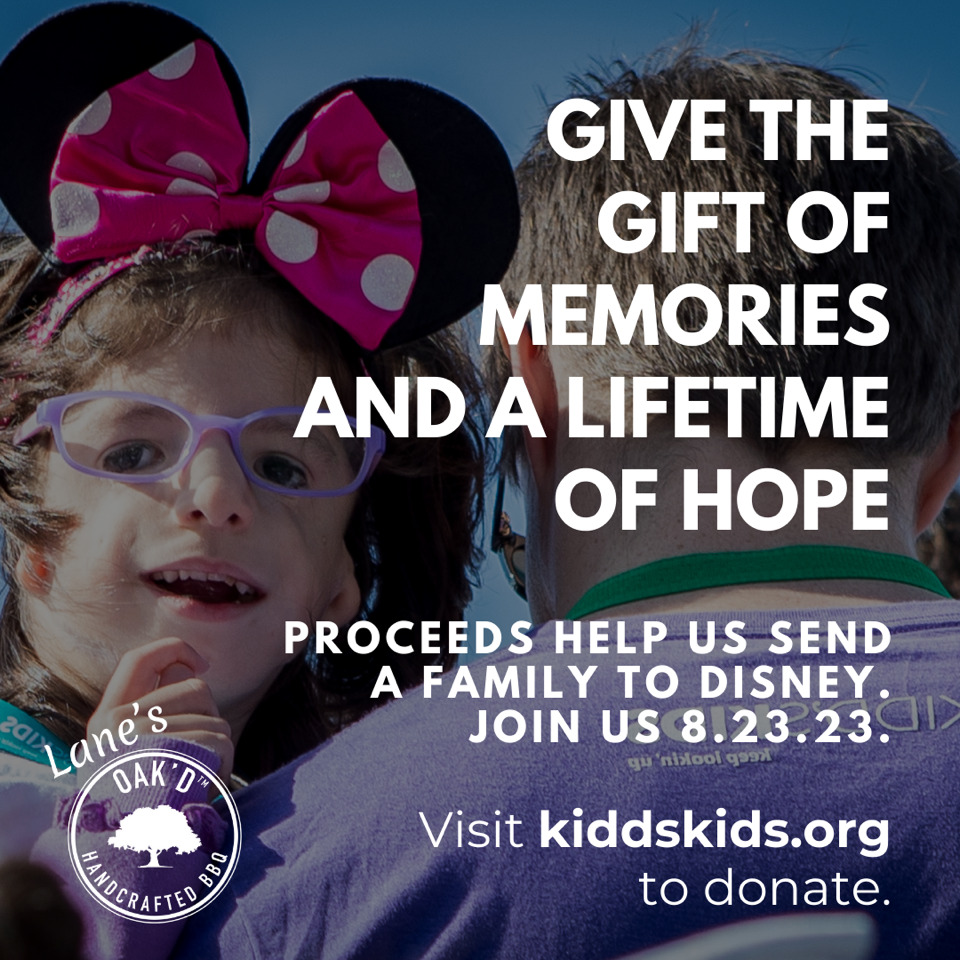 Lane's Oak'd BBQ Gives Back to Kidd's Kids on August 23 - DallasFoodNerd